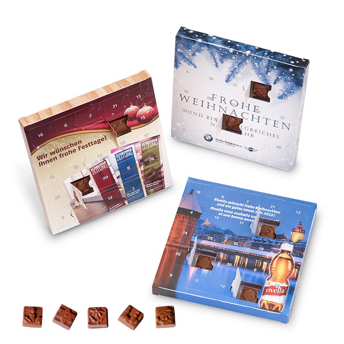 Adventskalender mit Schokolade